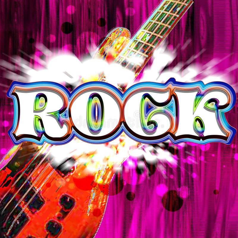 Rock guitar vector stock vector. Illustration of texture - 9343986