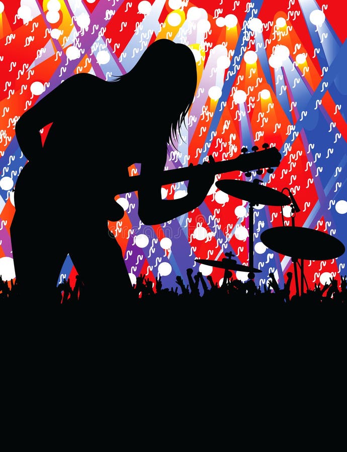 Rock guitar vector stock vector. Illustration of texture - 9343986