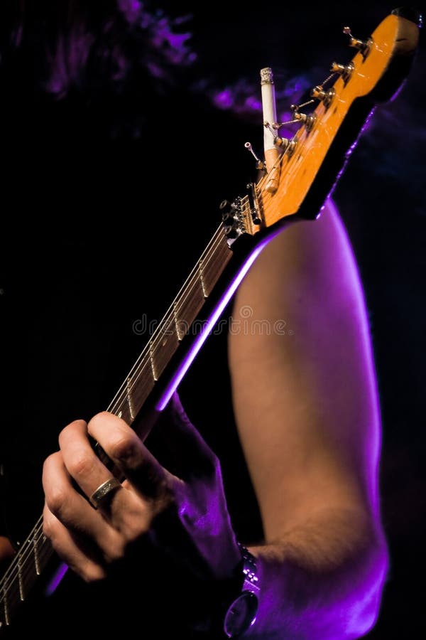 Rock guitarist stock image. Image of funky, stage, modern - 10370305
