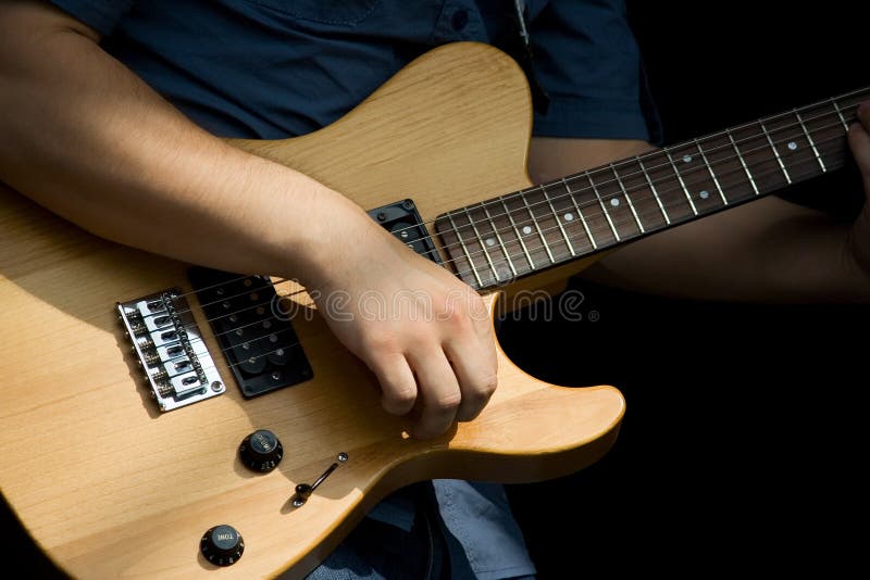 Rock guitarist stock image. Image of performer, guitar - 13066859