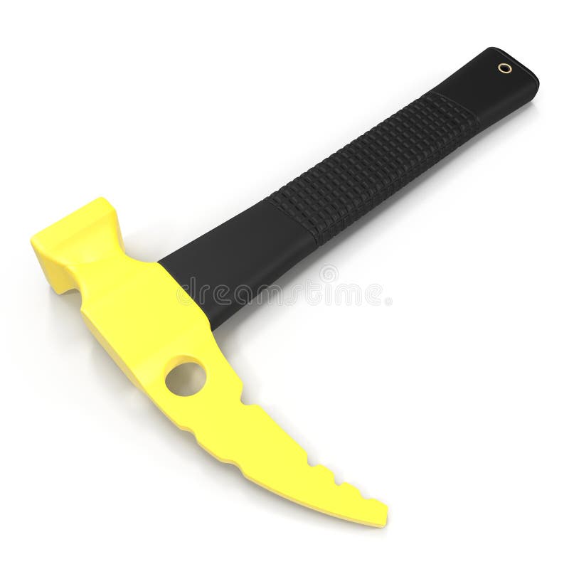 Rock Hammer on White 3D Illustration Stock Illustration - Illustration ...