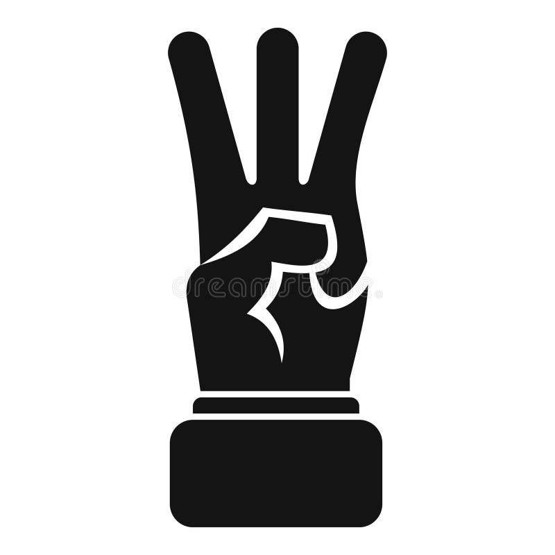 Rock Hand Icon Simple Vector. Pose Sign Stock Illustration ...