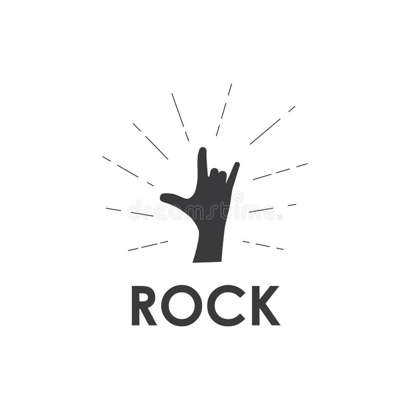 Rock hand music stock vector. Illustration of concept - 208295097