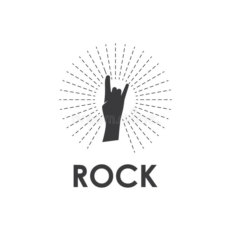 Rock hand music stock vector. Illustration of gesture - 208295099