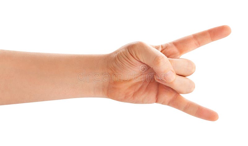Rock hand sign stock photo. Image of palm, isolated - 151427550