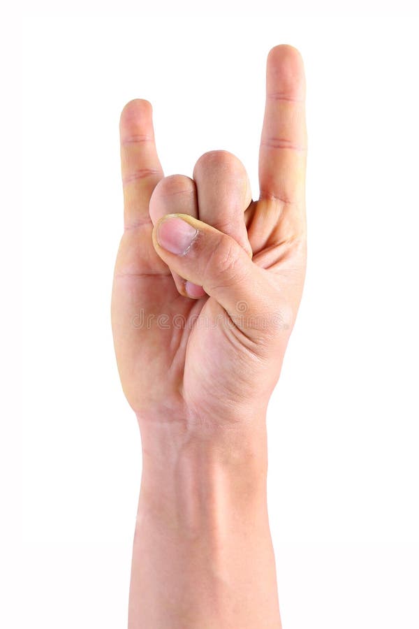 Rock hand stock photo. Image of nail, language, hand - 53775602