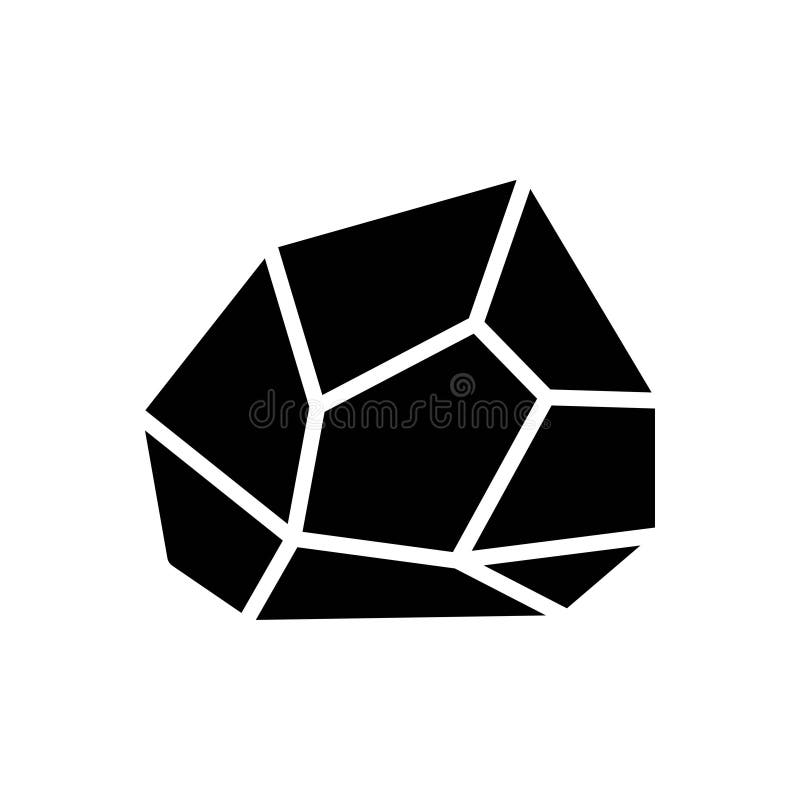 Black Solid Icon for Rock, Cliff and Stone Stock Vector - Illustration ...