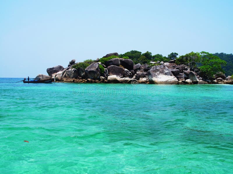 Rock island stock photo. Image of scenics, green, rocks - 62400420