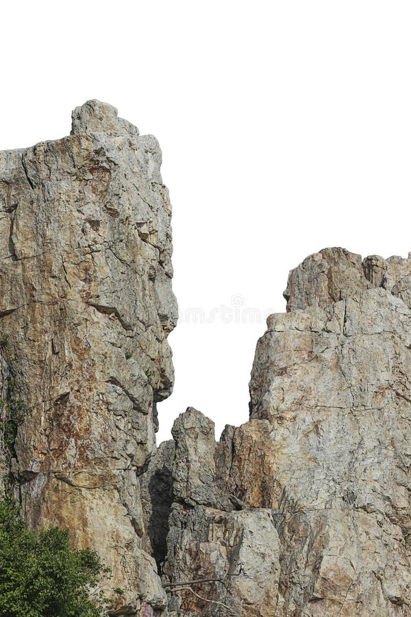 The Rock Isolate on White Background Stock Image - Image of background ...