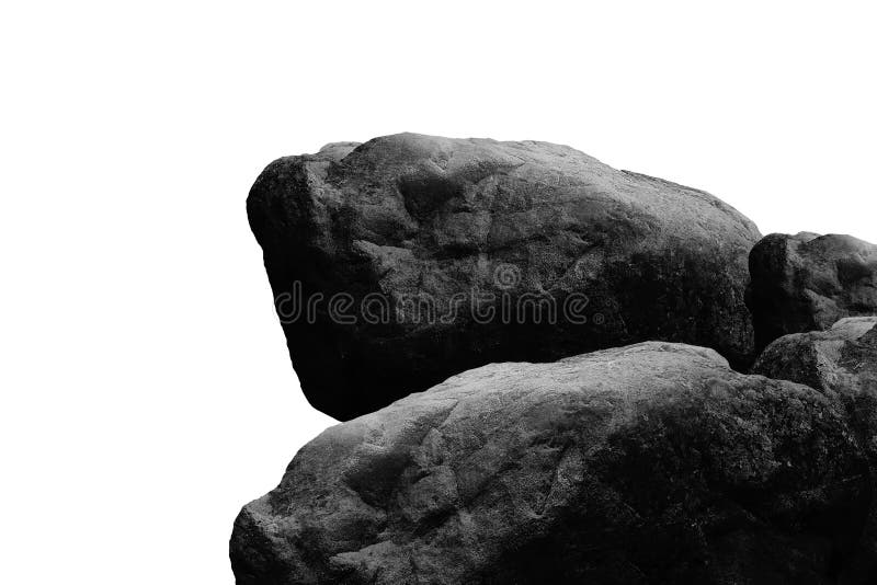 Rock Isolated on White Background Stock Image - Image of shape, nature ...