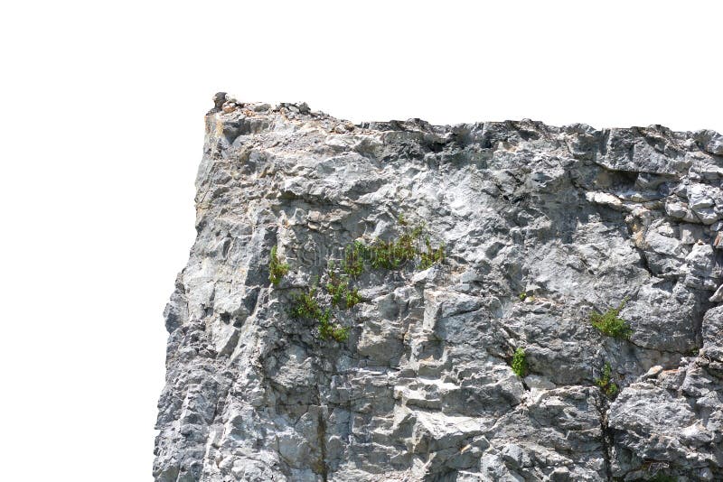 Rock Isolated on White Background . Stock Image - Image of closeup ...