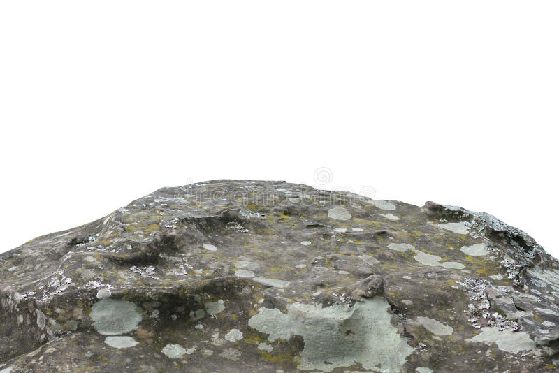 Rock Isolated on White Background . Stock Image - Image of background ...