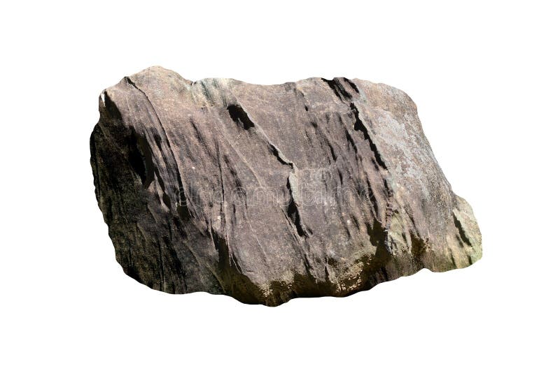 Rock Isolated on White Background . Stock Illustration - Illustration ...
