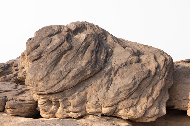 Rock Isolated on White Background Stock Photo - Image of cliff ...