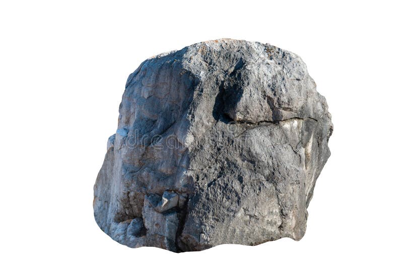Rock Isolated on White Background, Stock Photo - Image of boulder ...