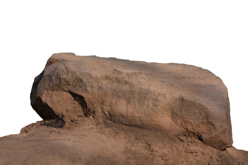 Rock Isolated on White Background Stock Photo - Image of coal, shape ...