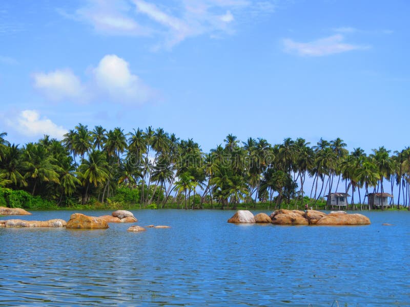 Rock lagoon stock image. Image of inlet, ocean, calm - 109401131