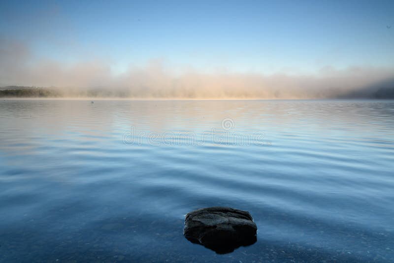 Rock in the mist stock photo. Image of destination, peaceful - 100002230