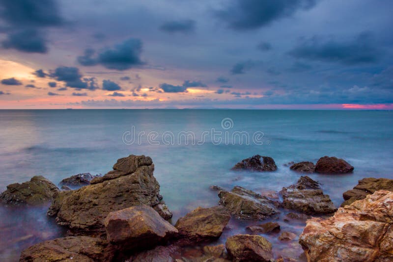 The rock land stock photo. Image of bronte, evening, coastal - 43995510