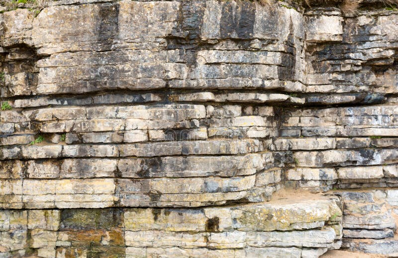 Sedimentary rock layers stock photo. Image of structure - 27867144