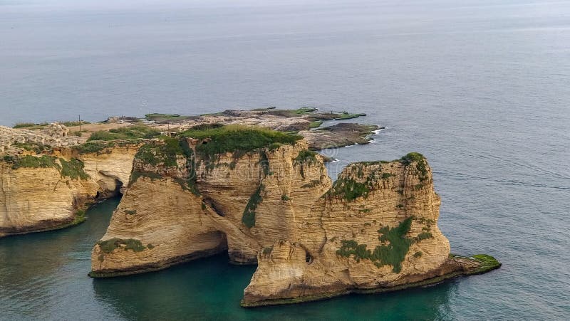 Rock of Lebanon from the Sky on the Sea of the Midtrian Stock Image ...