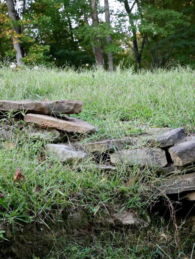 Rock Ledge stock photo. Image of rock, overgrown, ledge - 100445840
