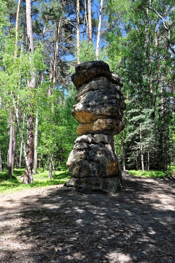 Rock Look Like Piled Up Big Stones Stock Photo - Image of plant, park ...