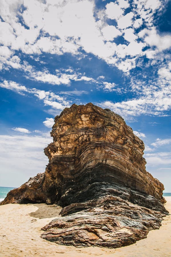 Rock at Marang Beach stock image. Image of sand, coast - 27286611