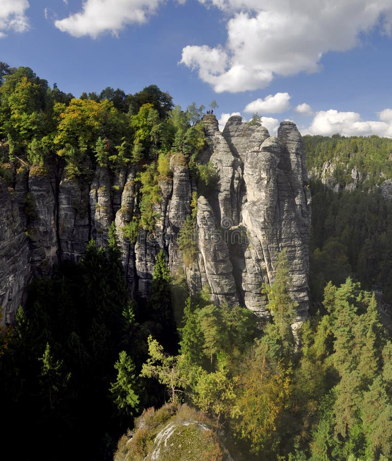 Rock massif Bastei stock image. Image of land, natural - 34092399