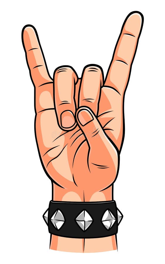 Rock and Metal Corna Gesture Stock Vector - Illustration of vector ...