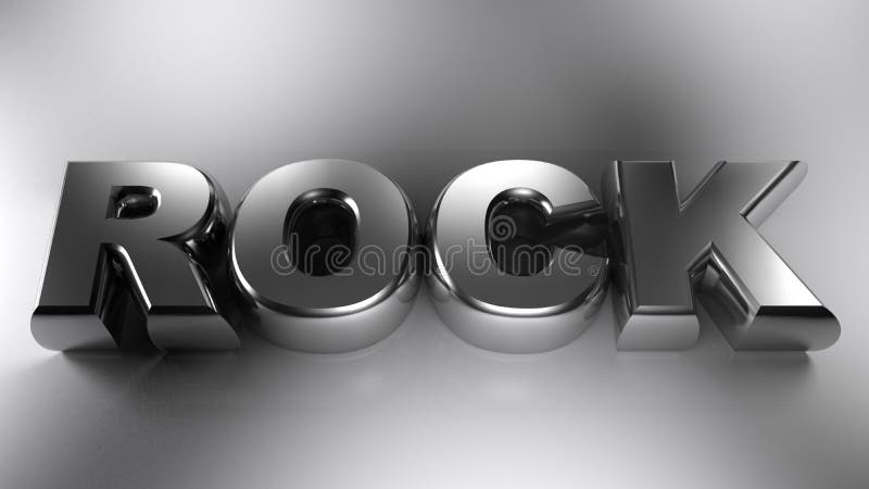 ROCK Metal Write - 3D Rendering Stock Illustration - Illustration of ...