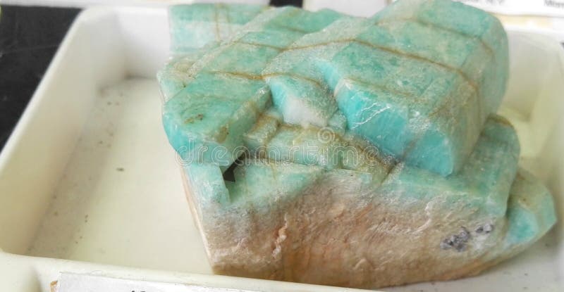 Rock with Microcline, Var. Amazonite Tectosilicate Stock Image - Image ...
