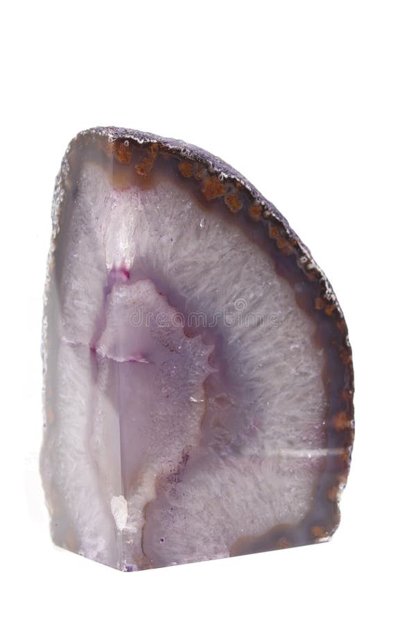 Rock Mineral Isolated on White Background Geode Stock Image - Image of ...