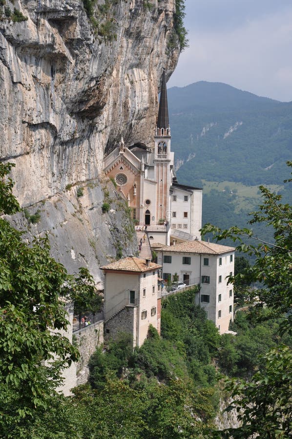Rock Monastery on Lake Garda Stock Image - Image of cave, curch: 16051333