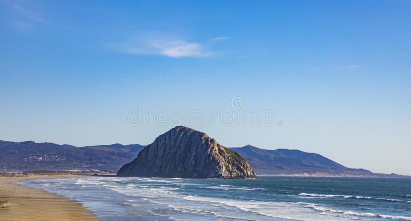 Beach at Morro Bay with Pier Stock Image - Image of coast, vacation ...