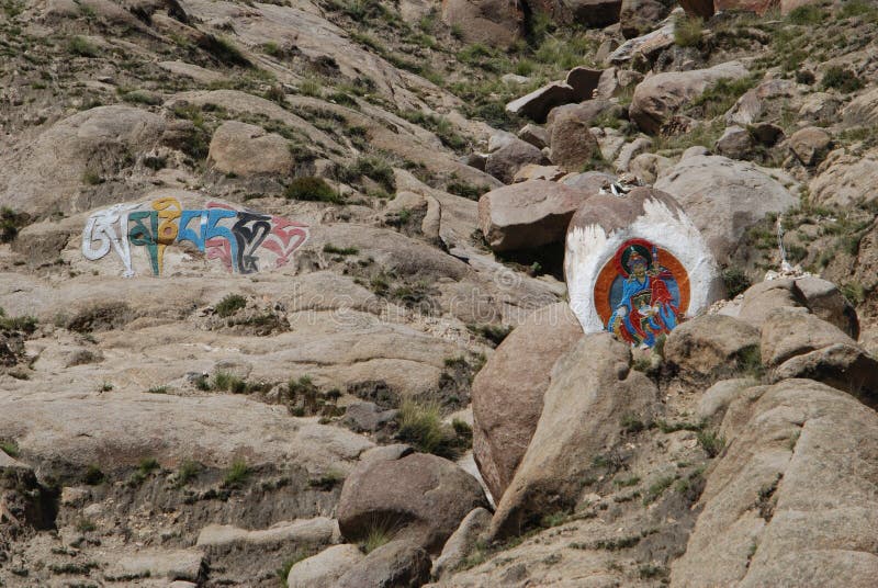 Rock mountain in Tibet stock photo. Image of rock, tibet - 27134530