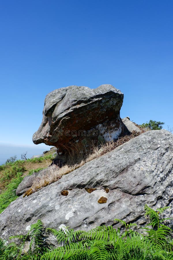 Rock on Mountain stock photo. Image of horizon, mountain - 84001274
