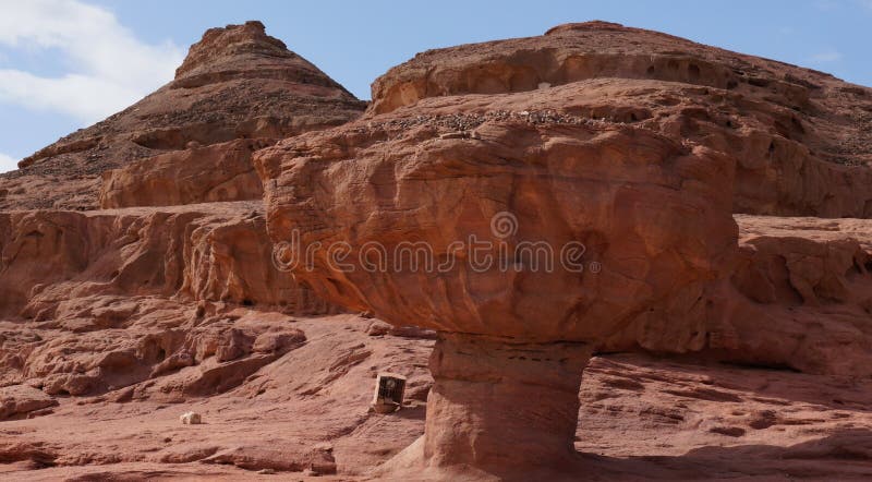 Rock Mushroom in Timna, Israel Stock Image - Image of geology, travel ...