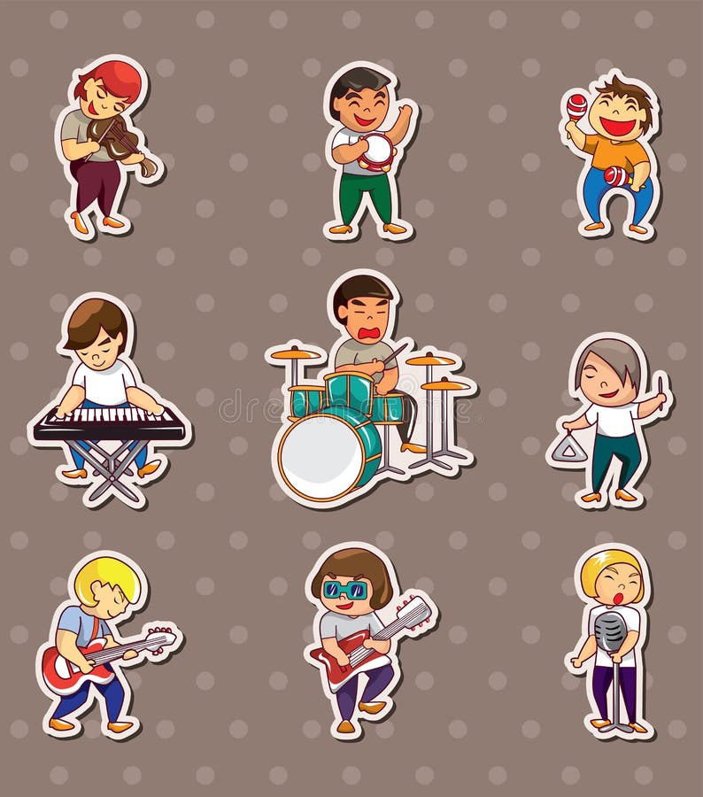 Cartoon rock band icon stock vector. Illustration of cartoon - 17788759