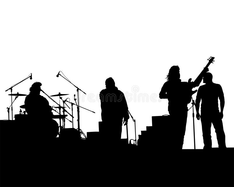 Rock Band Three Musicians Stock Illustrations – 86 Rock Band Three ...