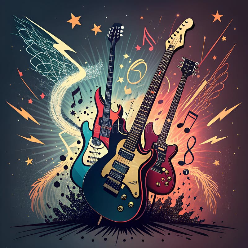 Rock music cover stock illustration. Illustration of musical - 344803404