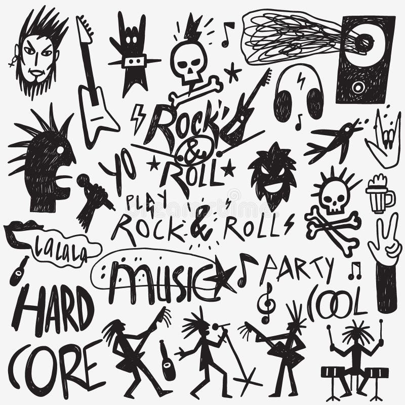 Rock Music Doodles Stock Illustrations – 863 Rock Music Doodles Stock ...