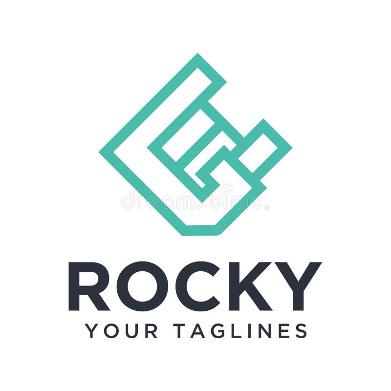 Rock Music Illustration Logo Vector Line Art Style Stock Vector ...