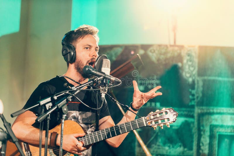 Rock music singer stock image. Image of clothing, lifestyles - 222168597