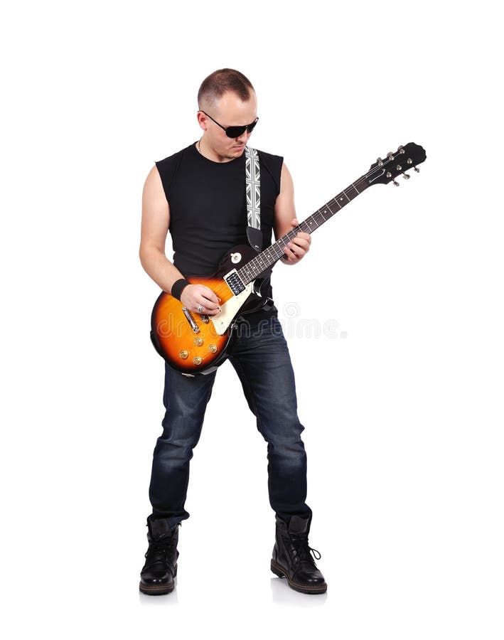 Rock musician stock image. Image of music, emotional - 38794513