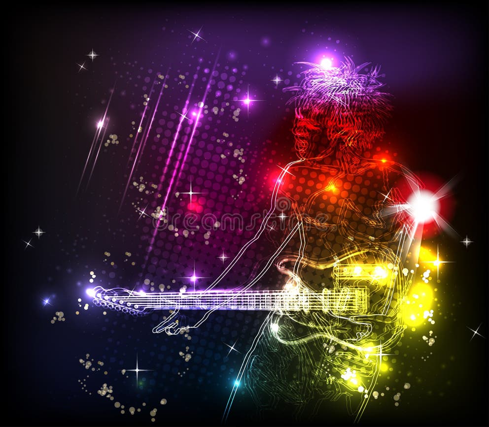 Band Neon Rock Stock Illustrations – 1,441 Band Neon Rock Stock ...