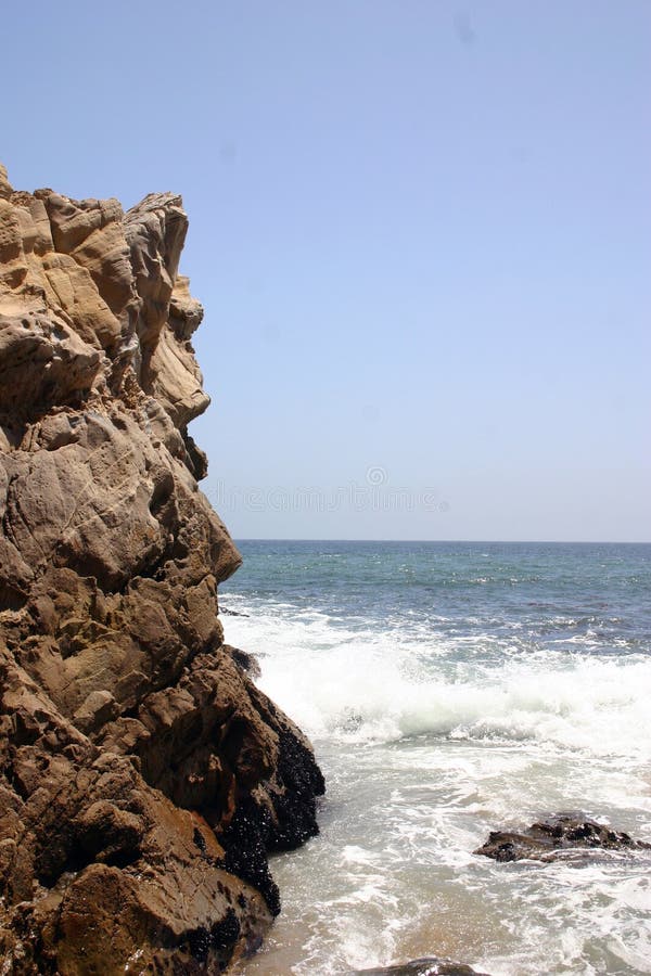 Rock in the Ocean stock photo. Image of splash, view, water - 855942