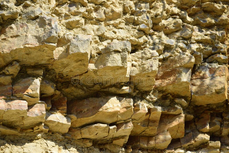 Rock Outcrop in a Disused Quarry Stock Photo - Image of outcrop, shell ...