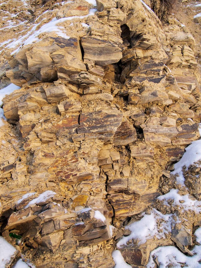 Rock Outcrops of the Permian Period on the Kama River. Cape Strelka ...