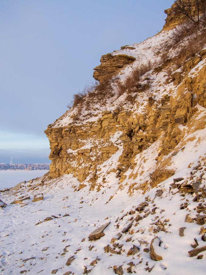 Rock Outcrops of the Permian Period on the Kama River. Cape Strelka ...